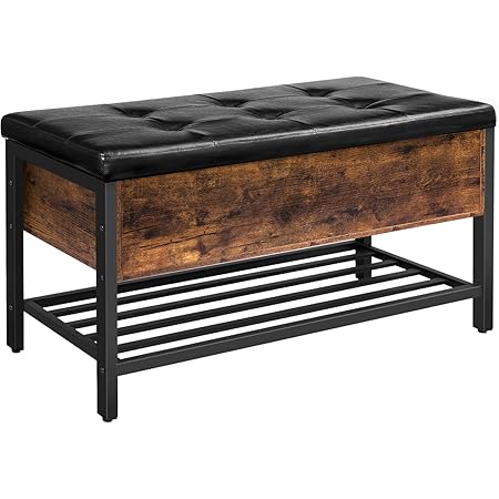 Amazon.com: Winsome Wood Colin Cushion Bench with Baskets : Home & Kitchen
