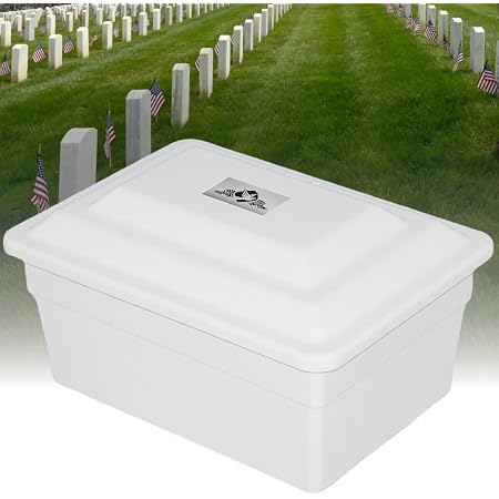Amazon.com: White Urn Vault for Ground Burial, Holds One Adult ...