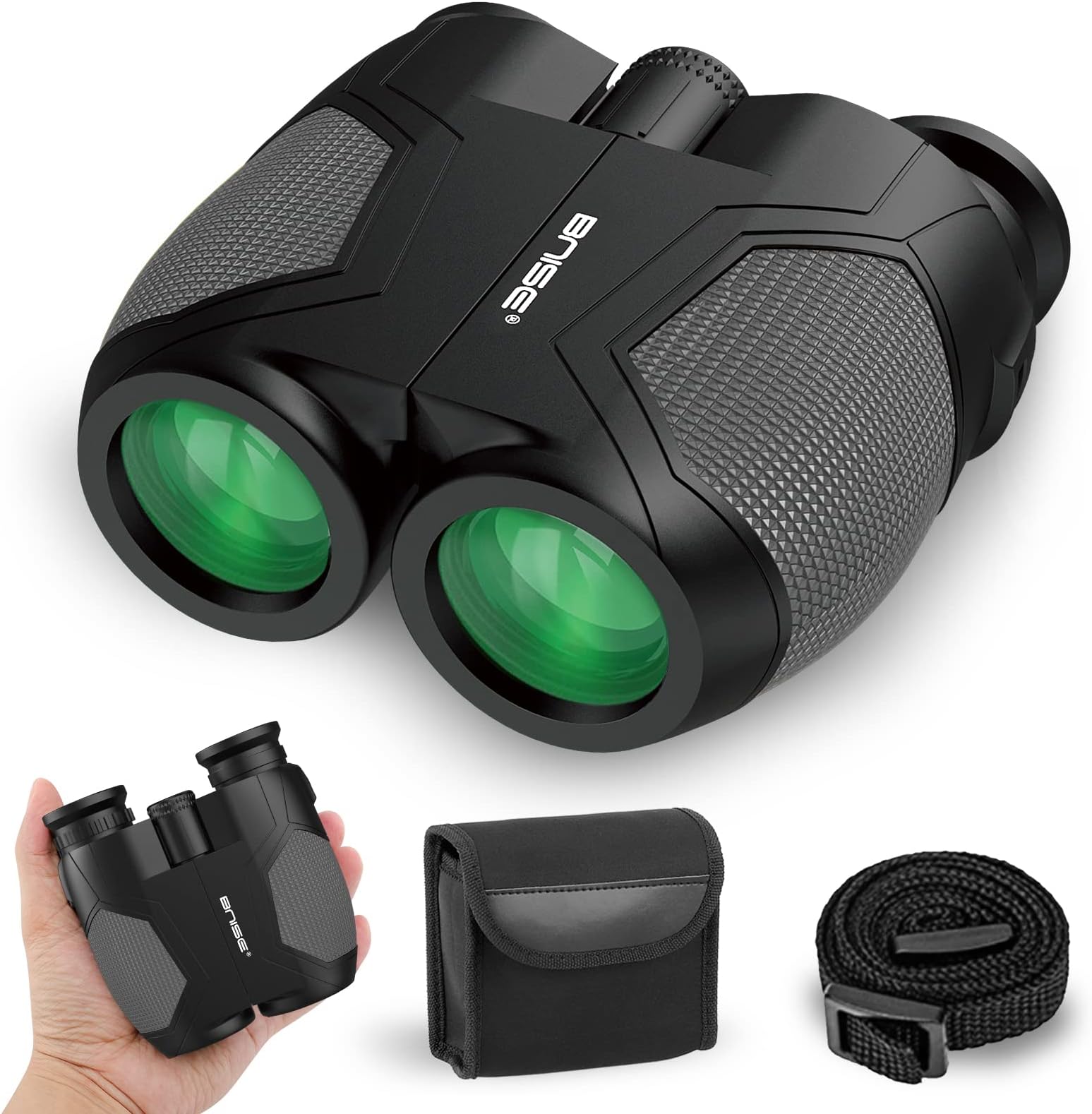 12x25 Compact Binoculars for Adults and Kids, Small Binoculars for Bird ...