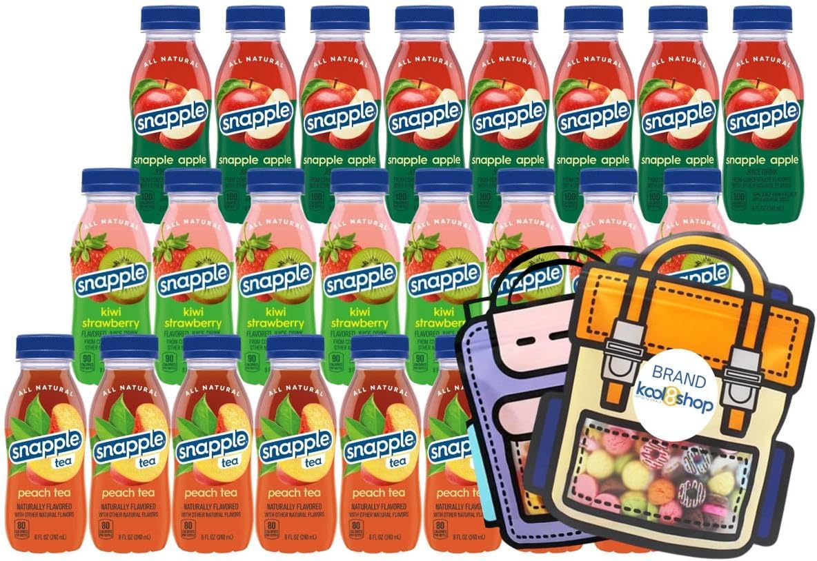 Amazon.com : Snapple Variety Pack All Natural Juice Drink 8 fl oz Mini ...