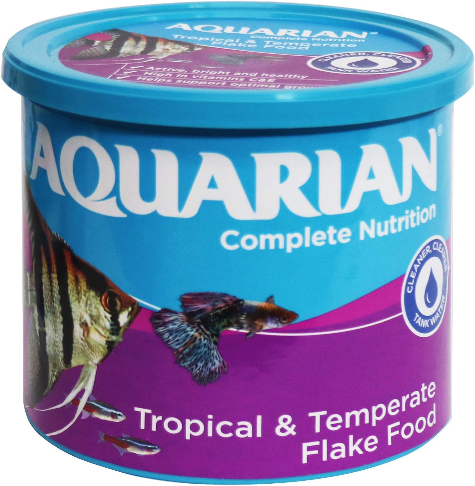 AQUARIAN Complete Nutrition, Aquarium Tropical Fish Food, Flakes, 200 g ...