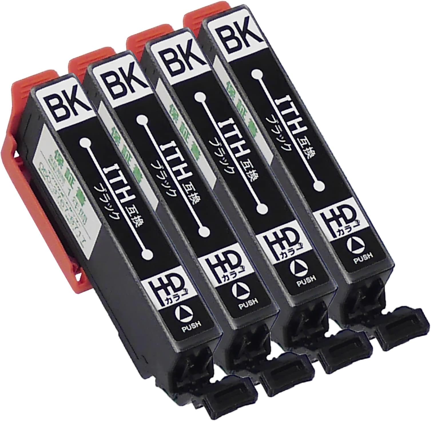 Amazon.co.jp: 【インクのチップス】エプソン用 ITH(イチョウ) ITH-BK ブラック ×4本セット 互換インクカートリッジ 残量表示対応 日本人技術者監修 セット内容:ITH ...