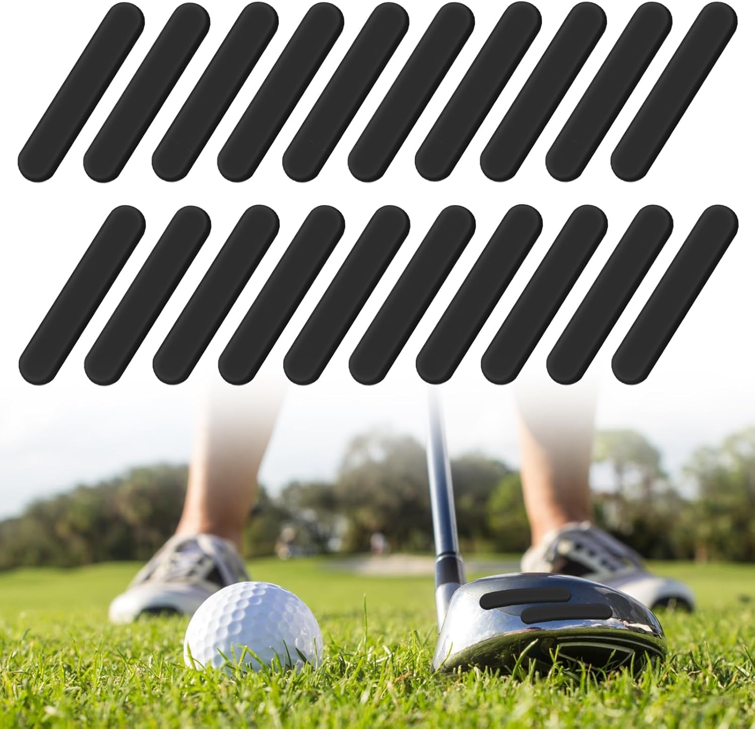 Qkhcable 20Pcs Golf Lead Tape - Black Adhesive Lead Tape Set for Golf ...
