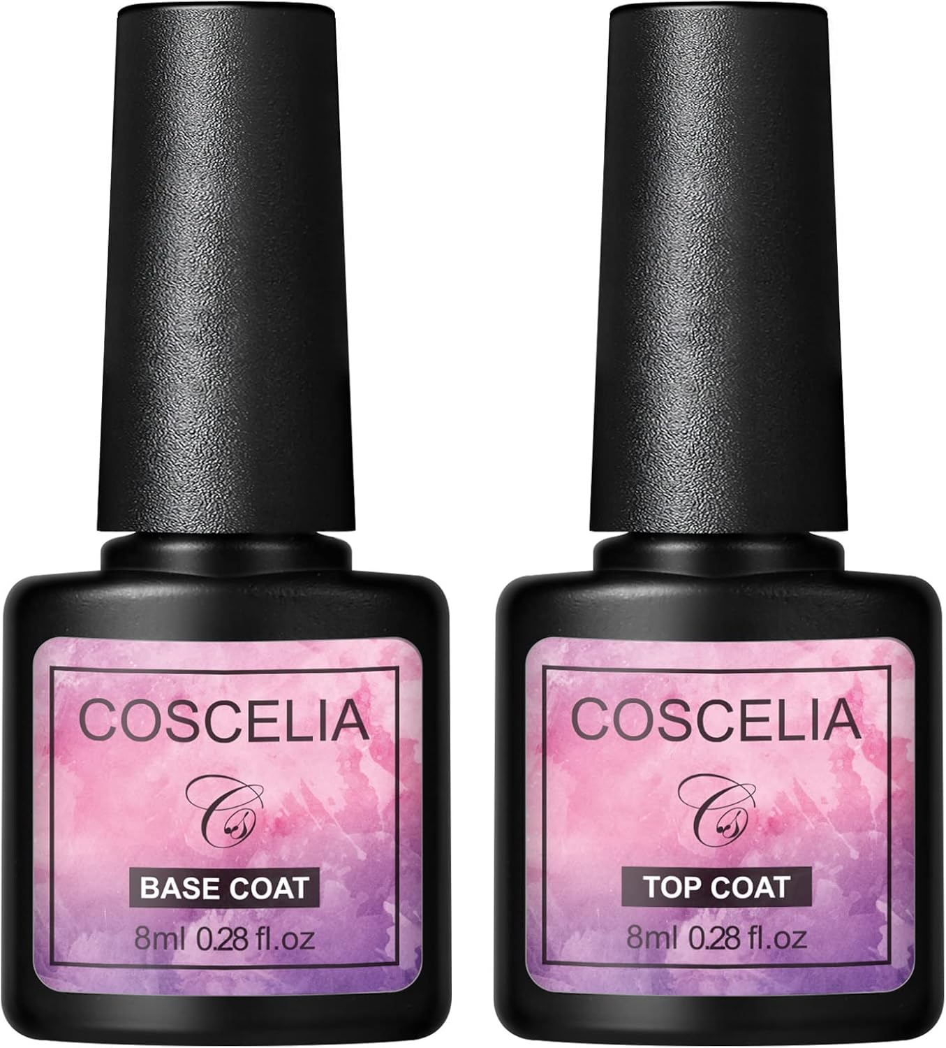 COSCELIA Lot de Base Top Coat 8ml pour Vernis à Ongles Base Coat de ...