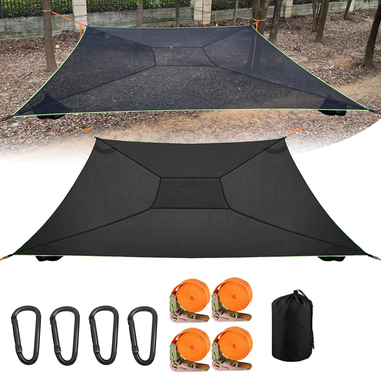 Amazon.com : Square Hammock 13Ft Multi Person Hammock,Max 700LBs Extra ...