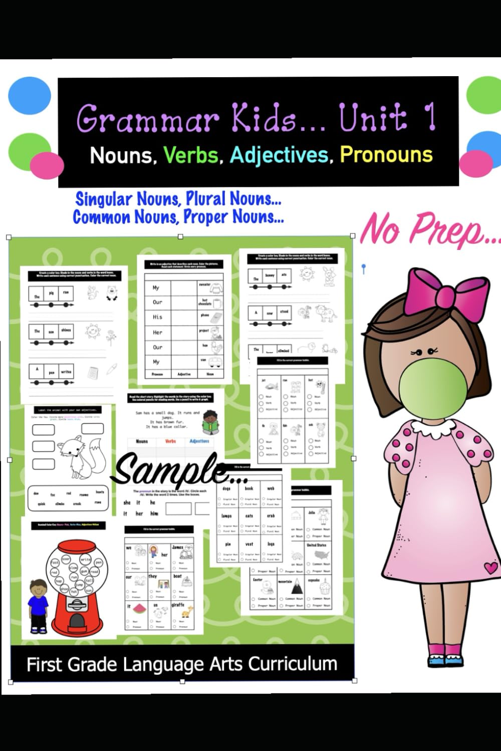 Grammar Kids: Nouns, Verbs, Adjectives: 1st Grade Curriculum: Literacy ...