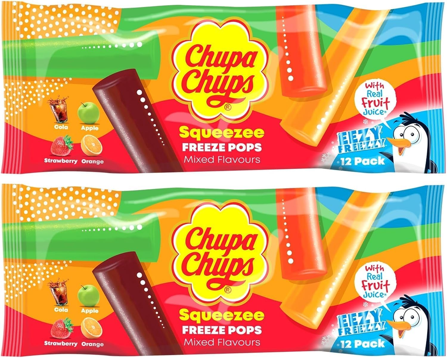 Ice Lollies Bundle With 2 x Chupa Chups Squeezee Freeze Ice Pops 12x ...