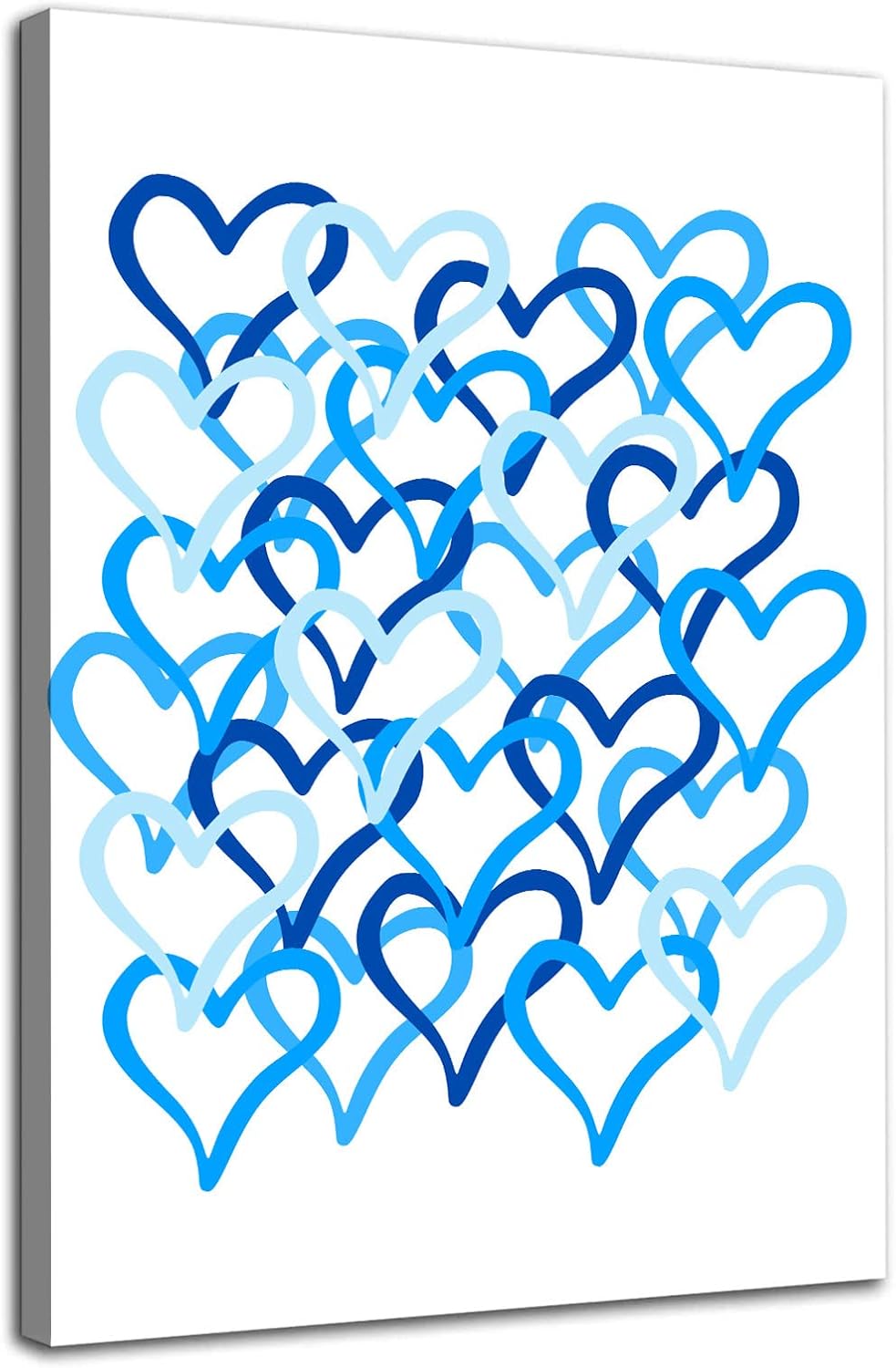 Amazon.com: Preppy Room Decor Aesthetic Canvas Wall Art Blue Aesthetic ...