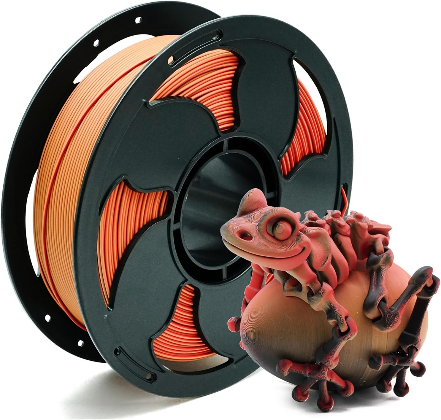 Amazon.com: Matte Tri Color Black Red Orange PLA Filament 3 in 1, 1 ...