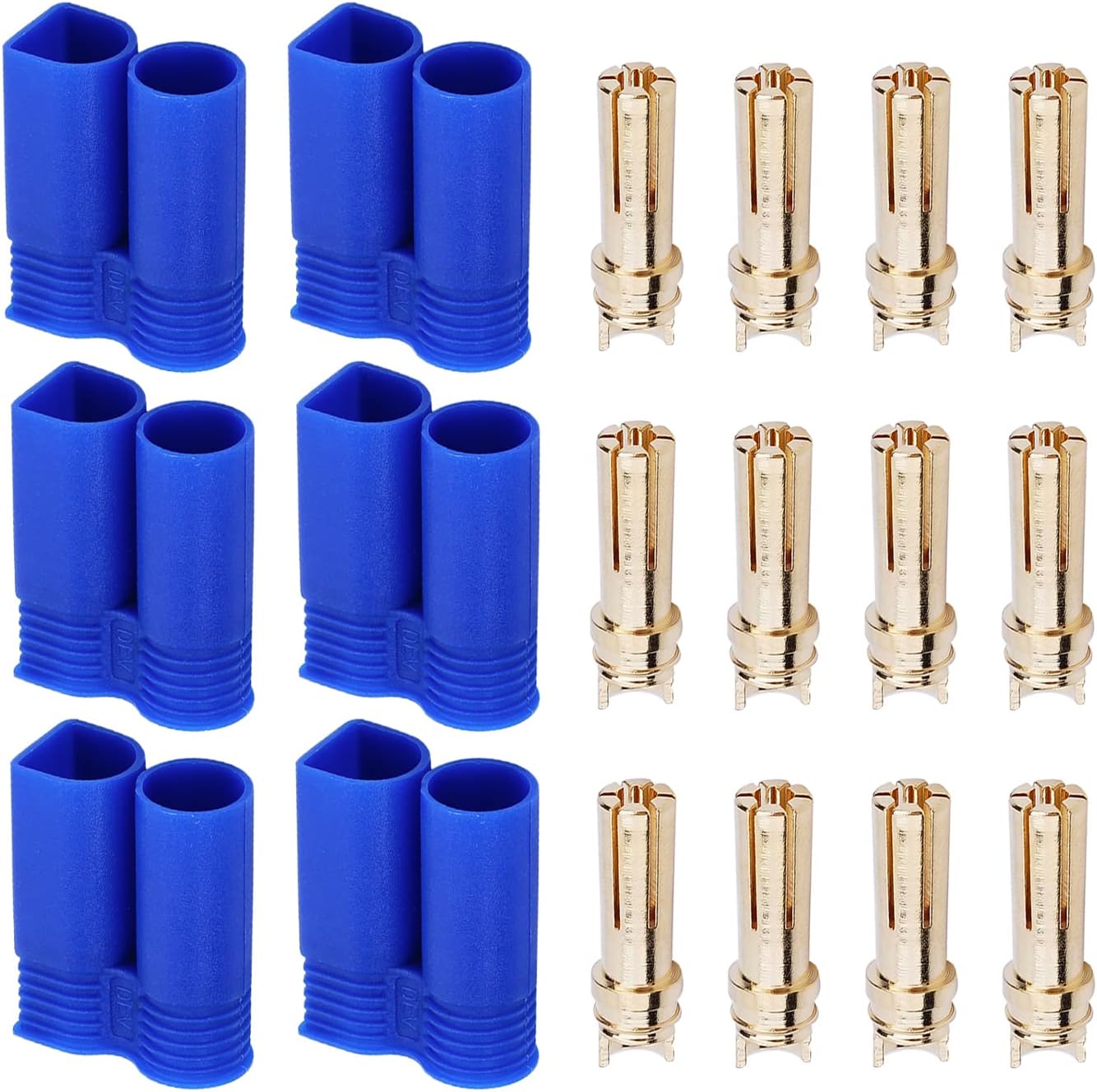 Amazon.com: Juvielich 6 Sets 5mm Bullets Connector Gold Plated EC5 ...