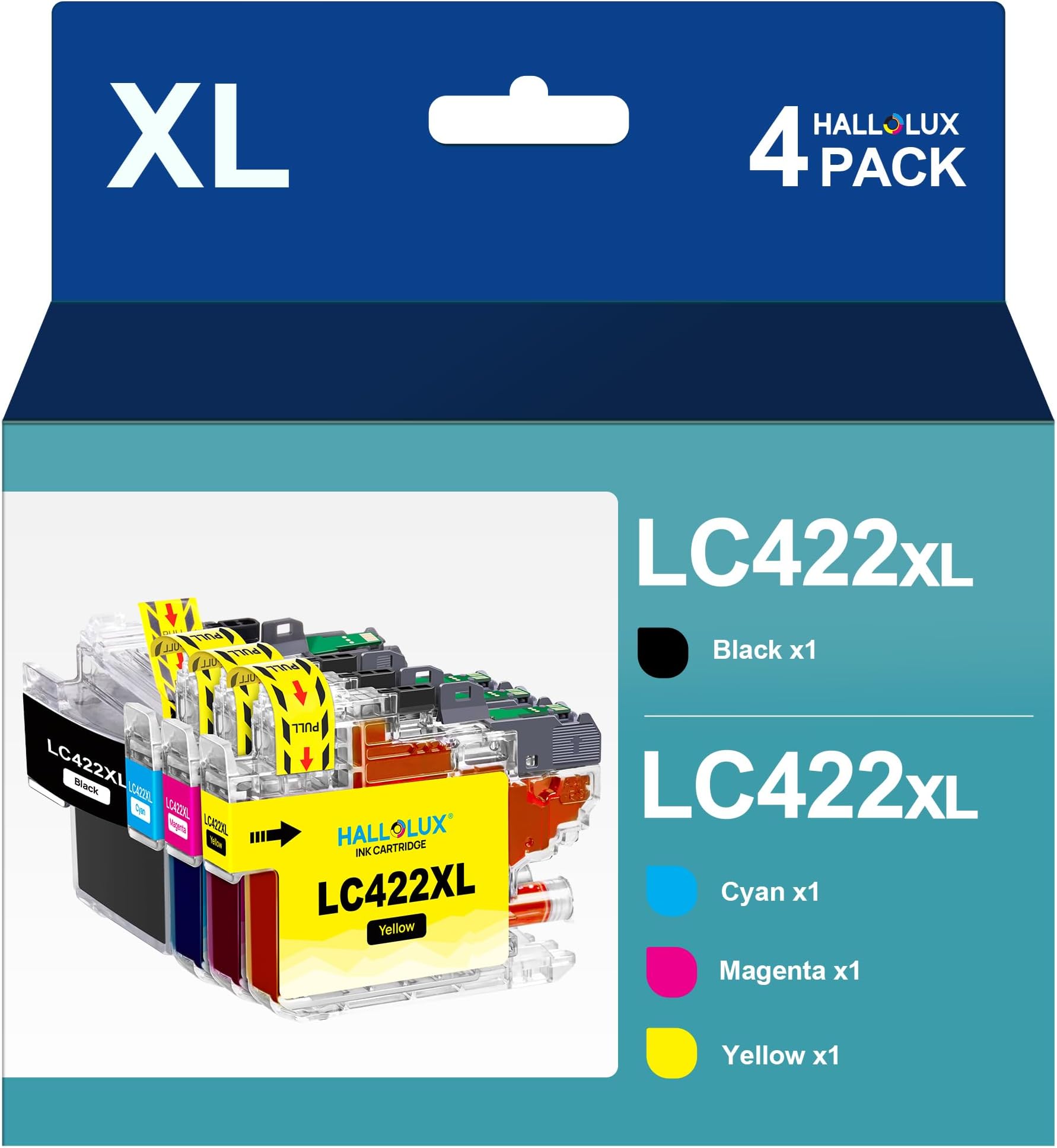 HALLOLUX LC422 LC422XL Cartouche d'encre Compatible pour Brother LC422 ...