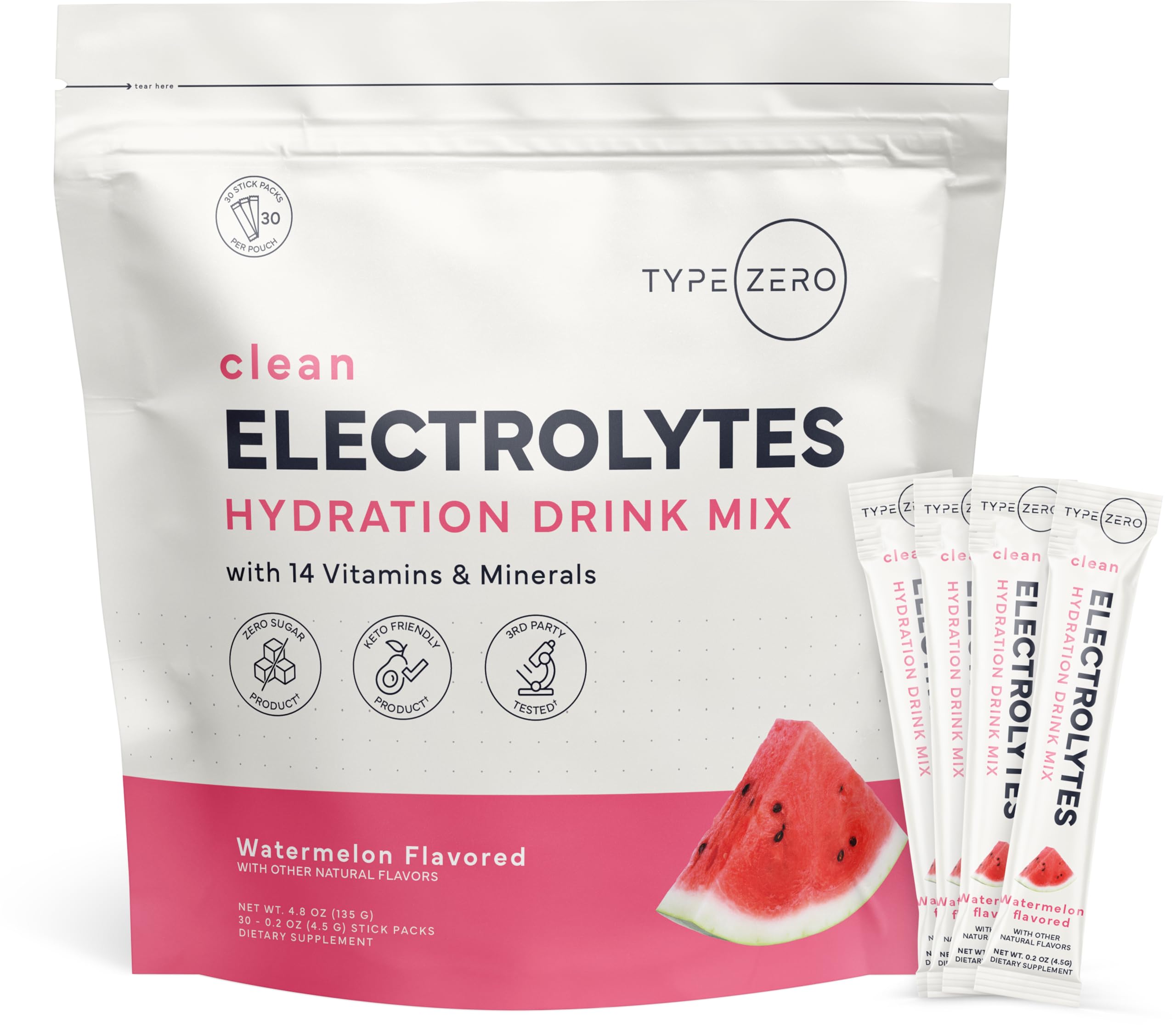 Snapklik.com : Type Zero Sugar Free Electrolytes Powder Packets + Clean ...