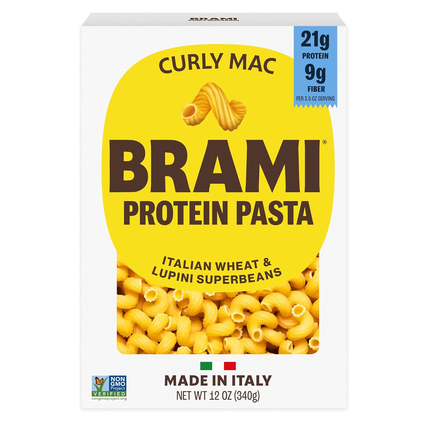 Amazon.com : Brami Curly Mac Italian Protein Pasta, Low Carb, High ...
