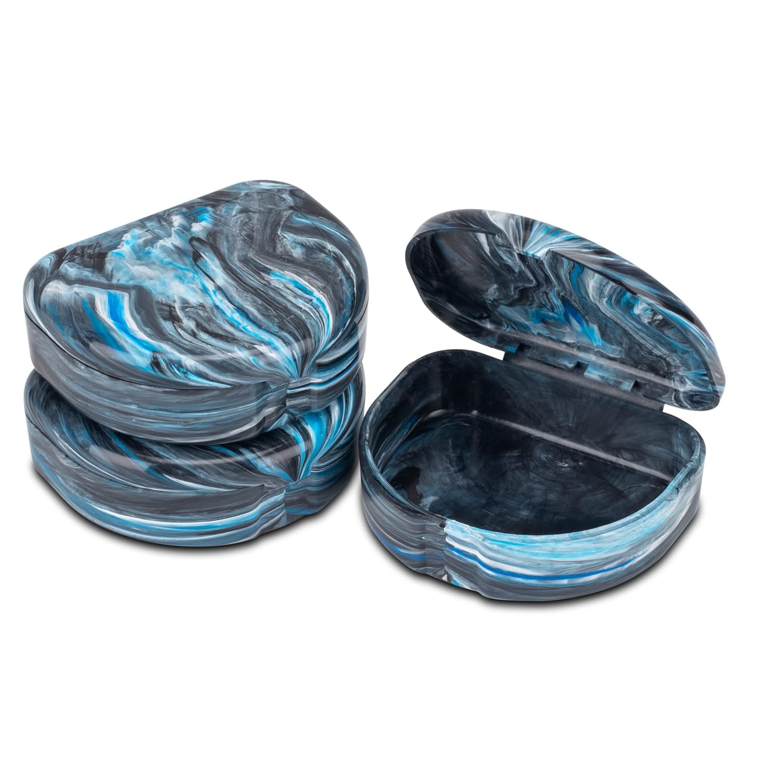 Amazon.com: Practicon Marble Retainer Cases (3 Pack) (Black & Blue ...