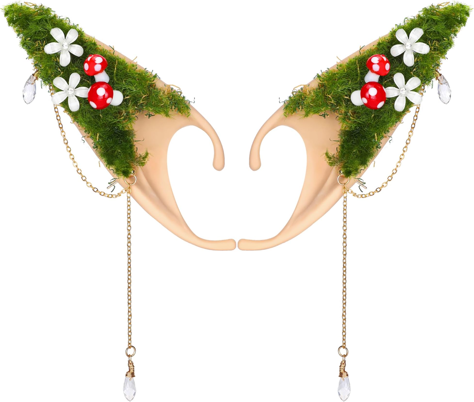 Amazon.com: FRESHME Forest Fairy Mushroom Brown Elf Ears, Handmade ...