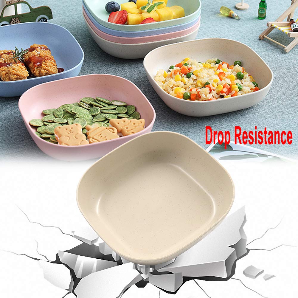 Snapklik.com : NA 6 PCS 5.7inch/14.5cm Square Lightweight Wheat Straw ...