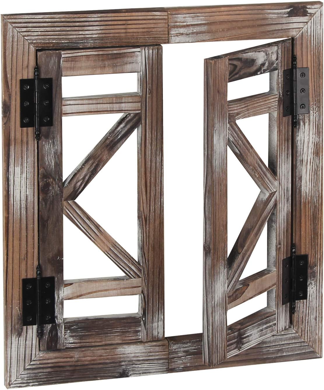 Amazon.com: J JACKCUBE DEISGN Rustic Wood Window Frame with Opening ...