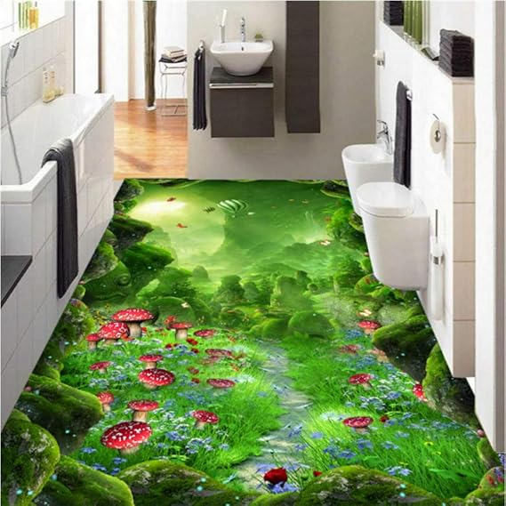 Amazon.com: Large Custom Flooring Original Forest Dream Mushroom 3D ...