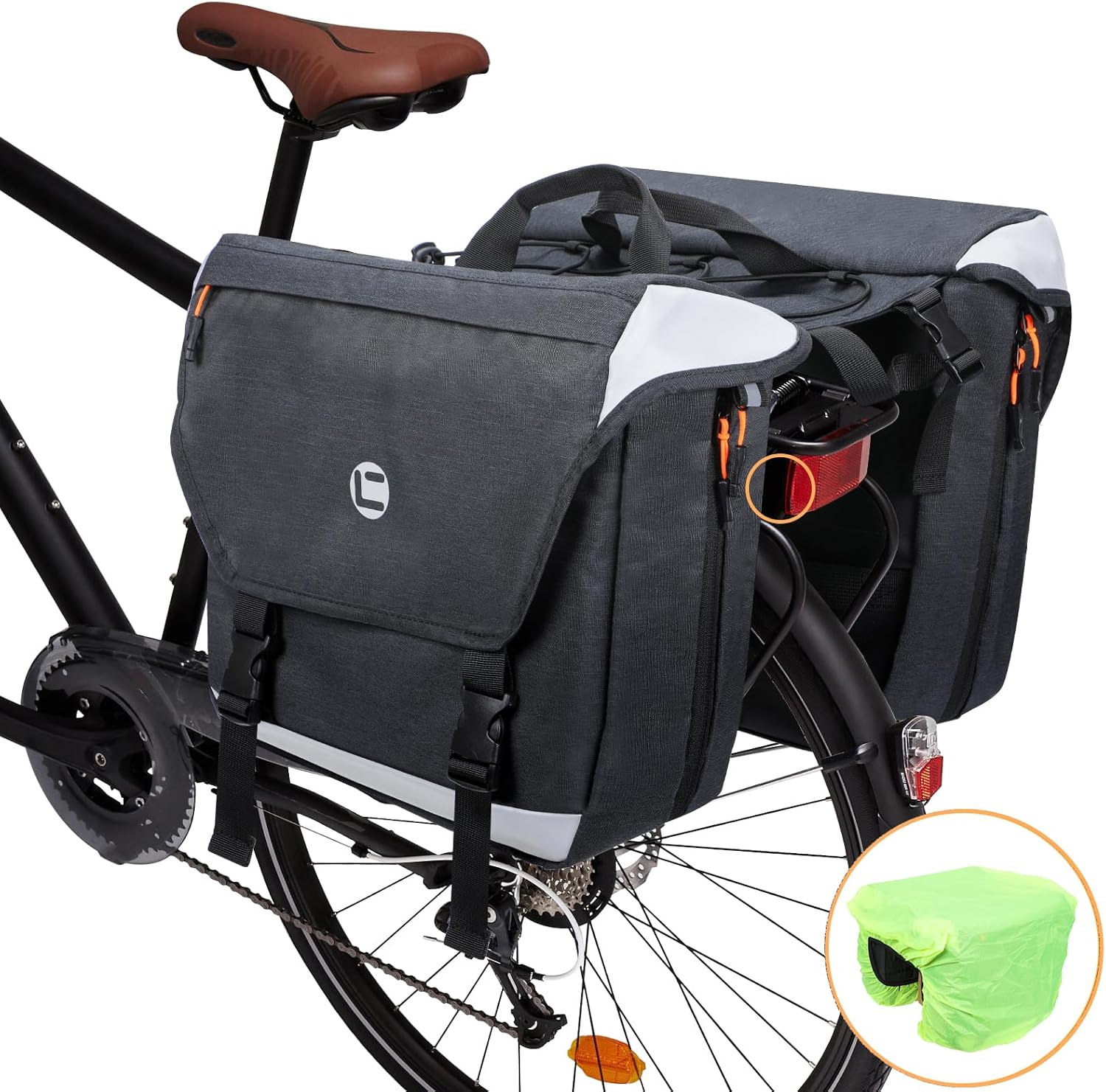 Jhua Pannier Bike Bags for Bicycles Rear Rack 35L Bike Rack Bag ...
