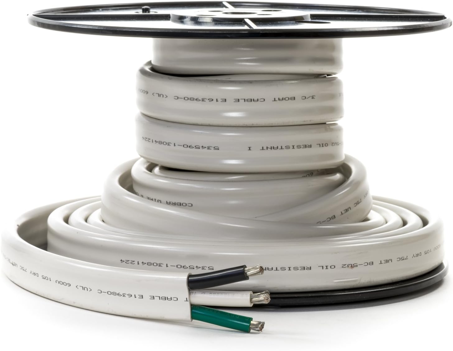 Amazon.com : Cobra Wire Marine Grade Copper Tinned Flat Triplex Cable ...