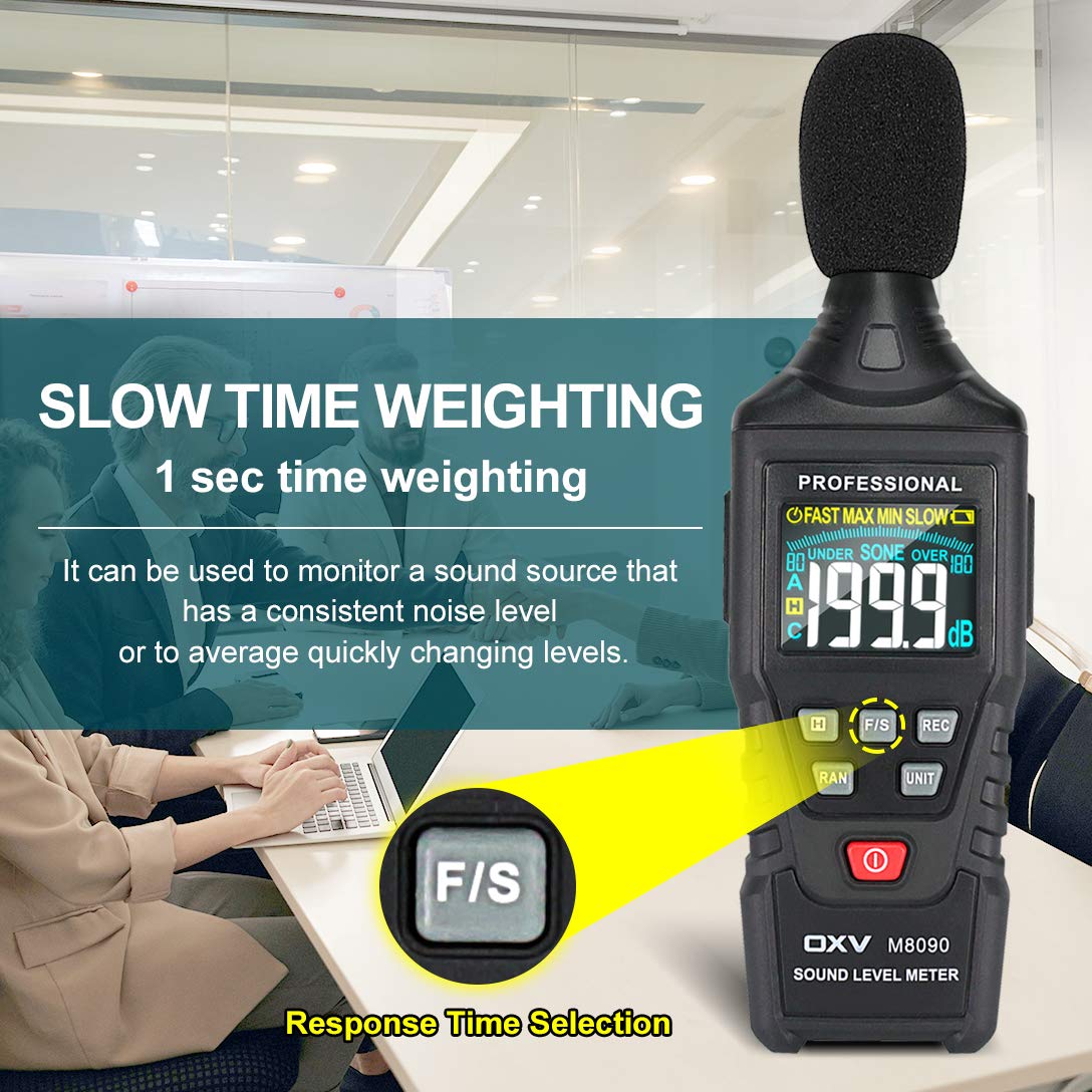 Digital SPL Reader OXV Digital Decibel Meter - Handheld Sound Pressure ...