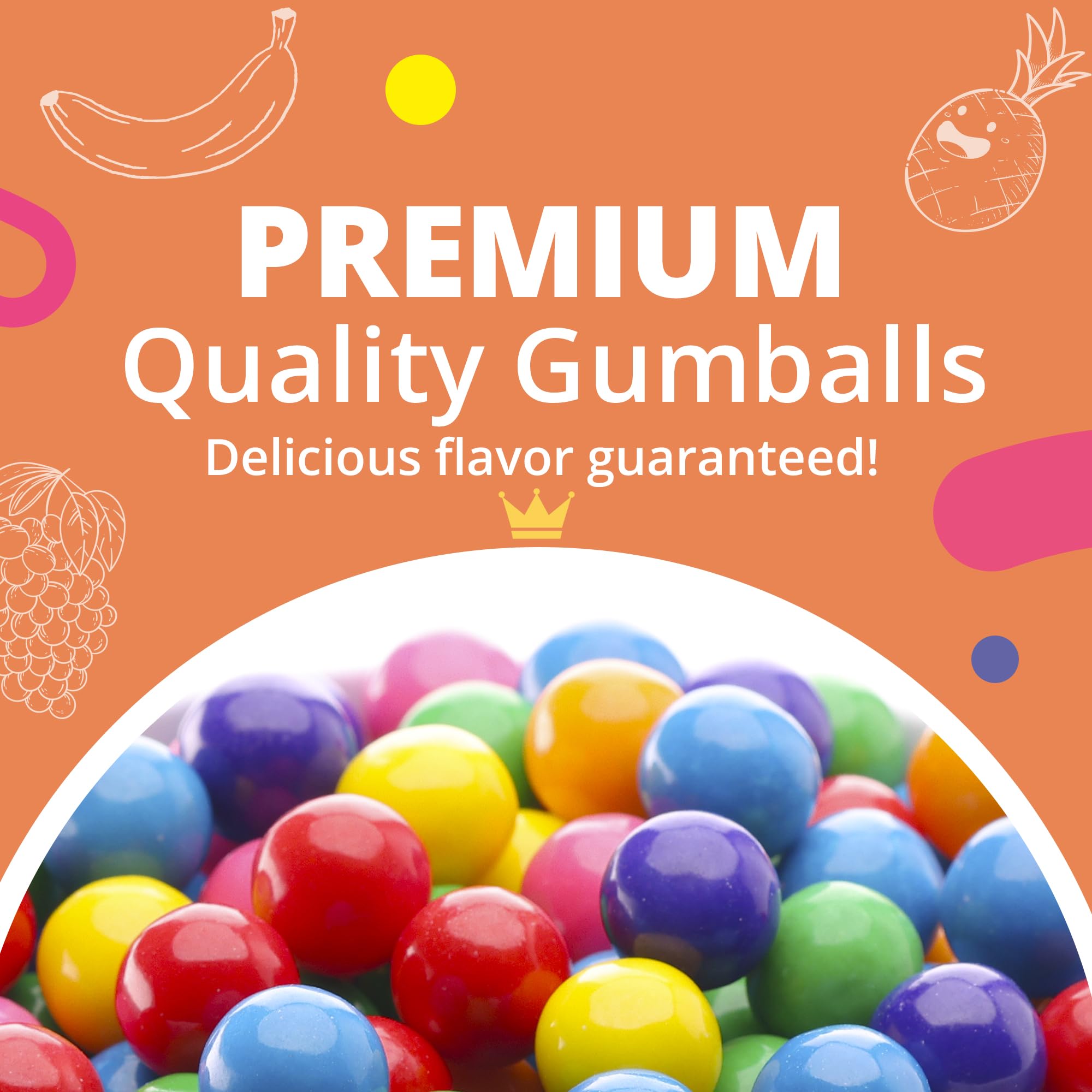 Snapklik.com : Gumballs For Gumball Machine Refills - Assorted Fruit ...