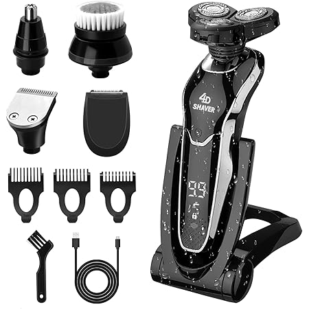 Amazon.com: Electric Shaver Razor for Men, BestMal 5 in 1 Wet/Dry ...