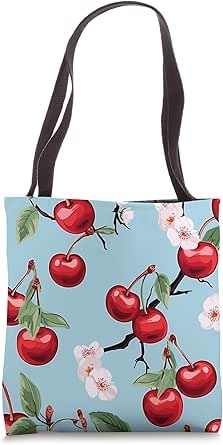 Amazon.com: Cherry | Cherry Pattern & Cherries Theme, Fruit Tote Bag ...