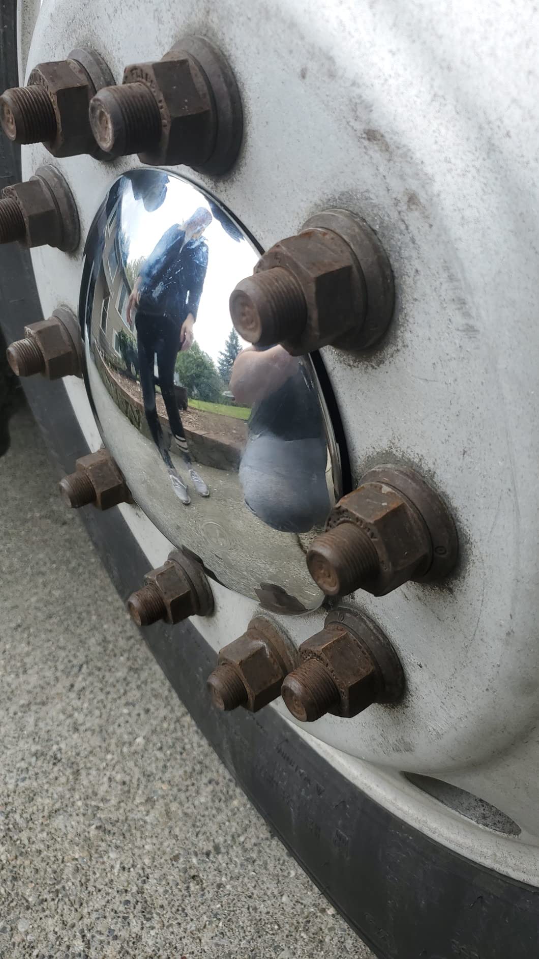 Amazon.com: CHDT66 Chrome Front Hub Cap Kit - 2 Pc Pack, for Semi Truck ...