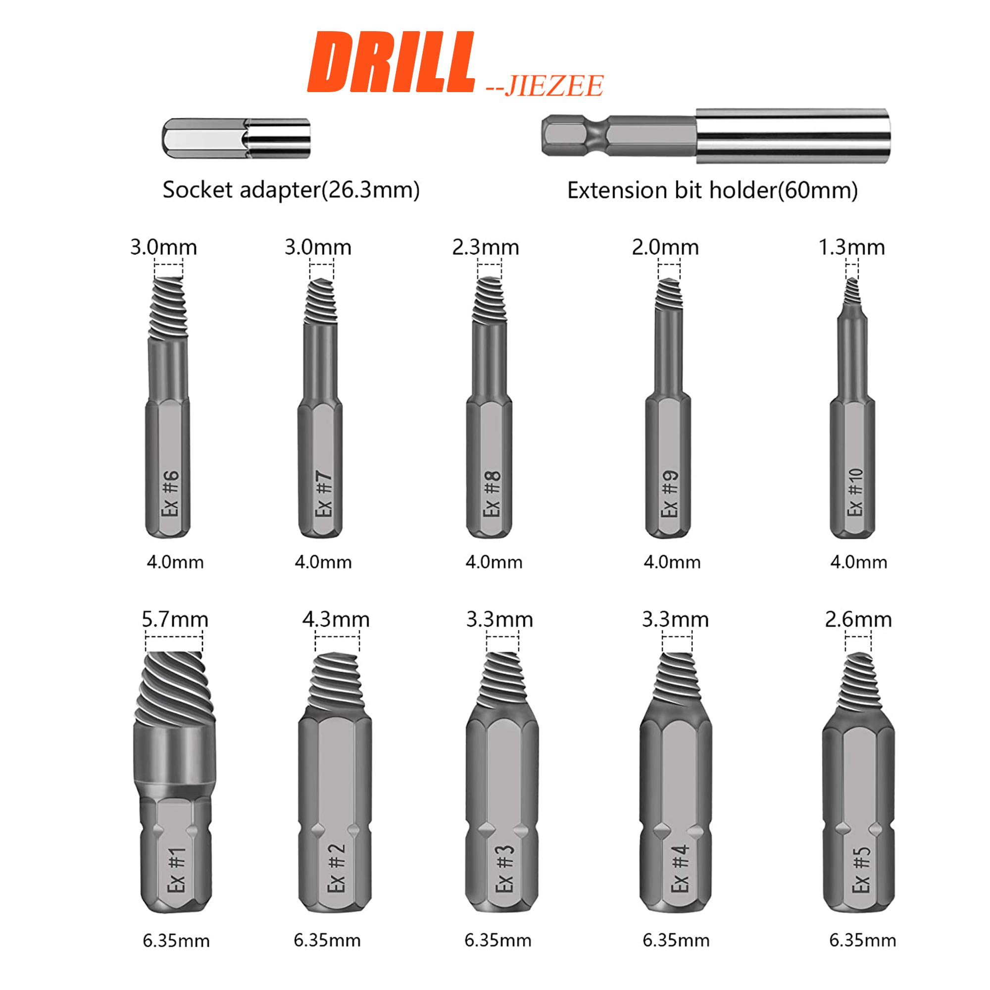 Snapklik.com : 22Pcs Damaged Screw Extractor Set - Stripped Screw ...