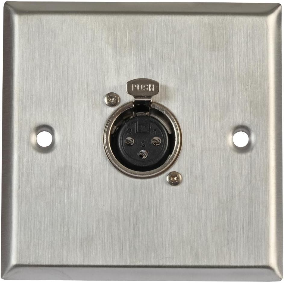 Ex-Pro Stainless Steel AV Multimedia Wallplate Face Plate with 1 x 3 ...