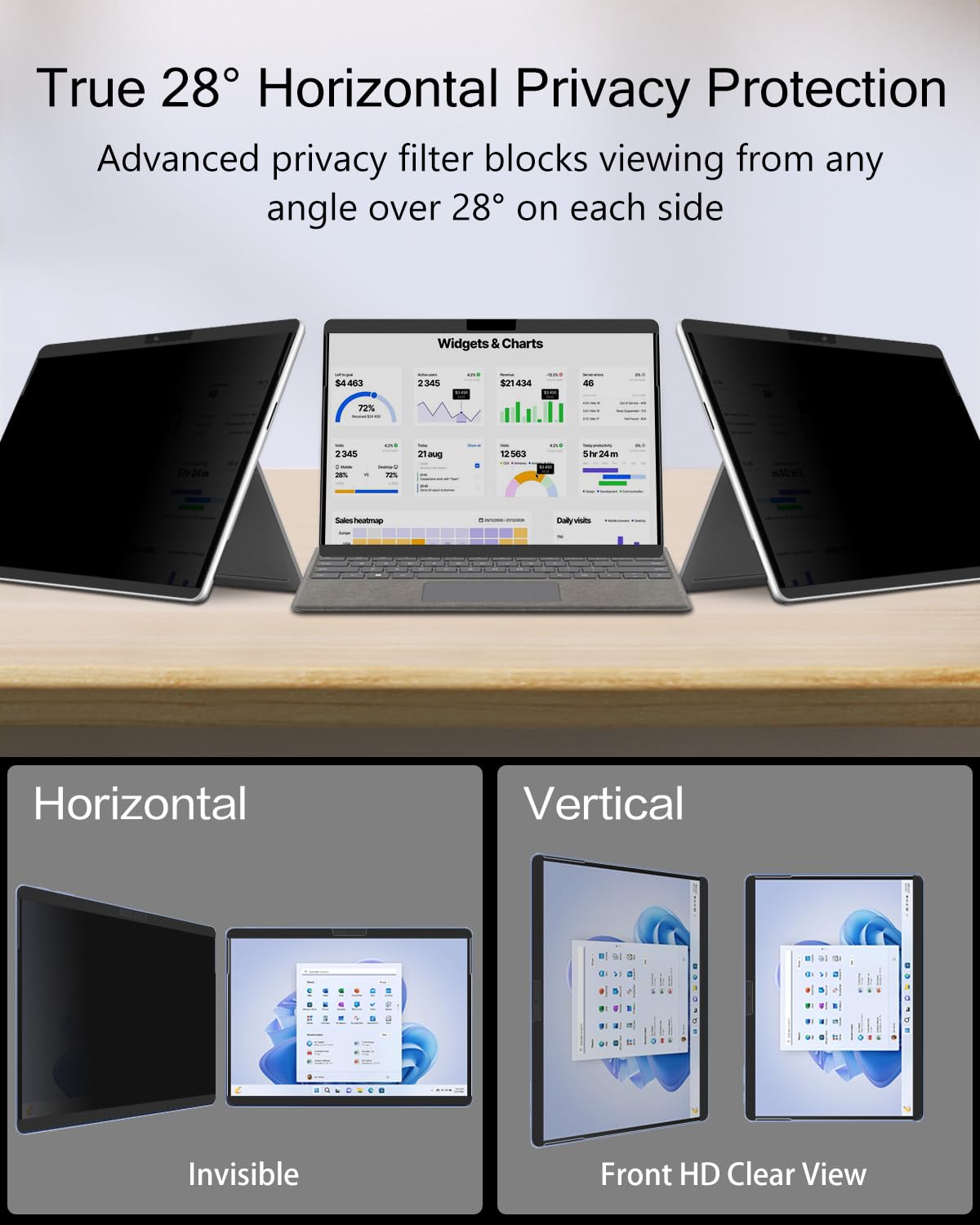 Snapklik.com : PYS Magnetic Privacy Screen For Surface Pro 11 13inch ...