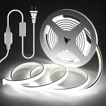 Amazon.com: Samsion 120V COB LED Rope Lights 10FT Outdoor LED Strip ...