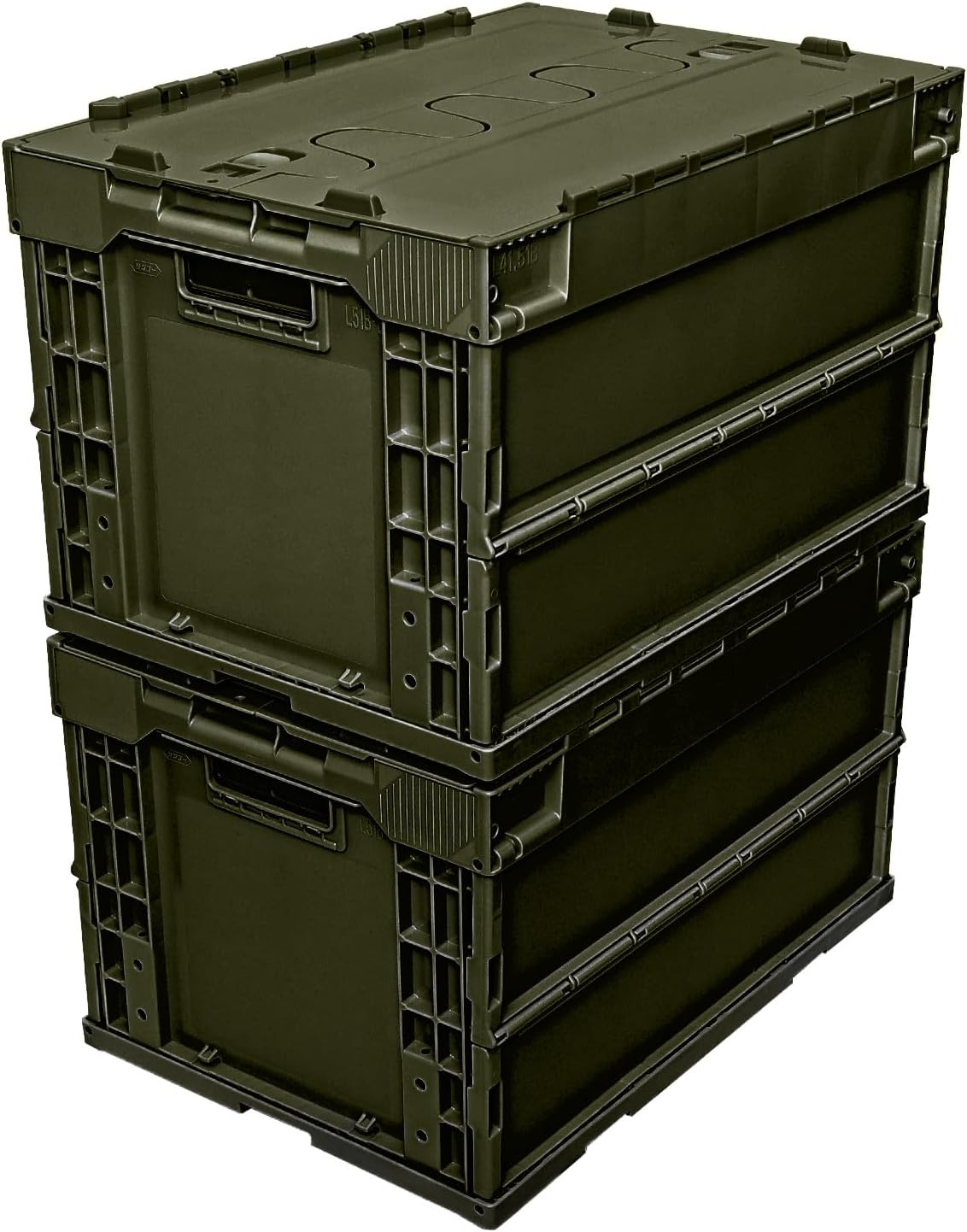 Amazon｜日本製 コンテナ ボックス 折り畳み 50l 耐久 取っ手付き 耐荷重 160キログラム 頑丈 軽量 収納ボックス 持ち運び簡単 折り畳み アウトドア コンテナ 積む 折りコン ...