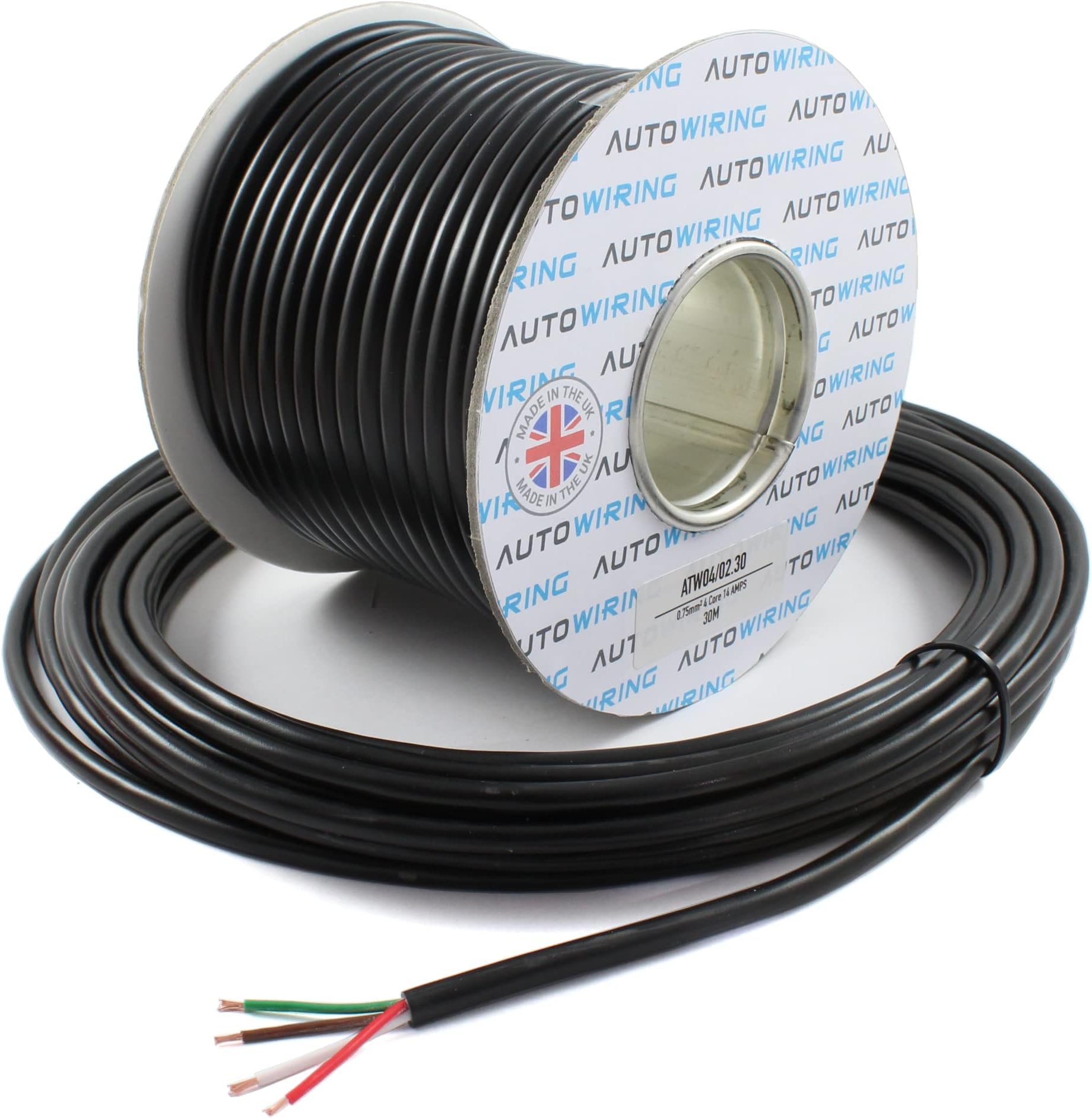 Wire4u 12V 24V AUTOMOTIVE 2/3/4/5/7 CORE THINWALL RED/BLACK CAR CABLE ...