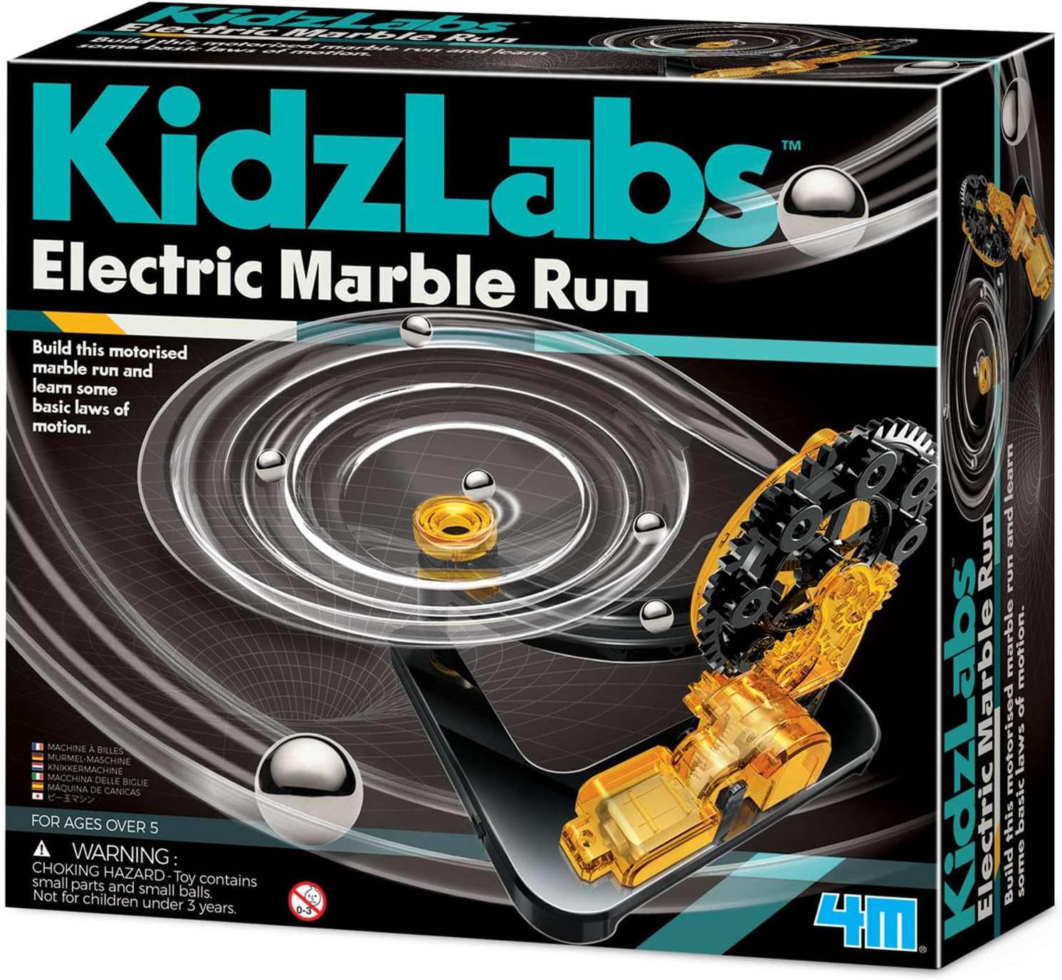 Amazon.com: 4M Electric Marble Run - Educational Motorized Marble Track ...