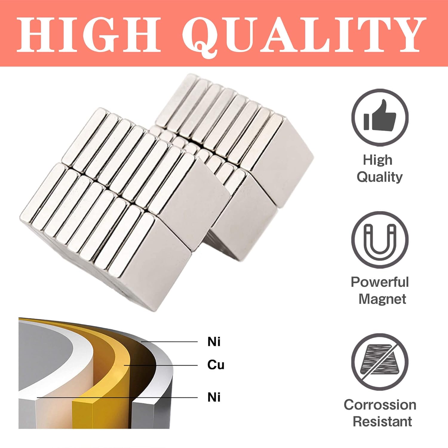 LYFUMAG Neodymium Squares Magnets N35, Strong Nepal | Ubuy