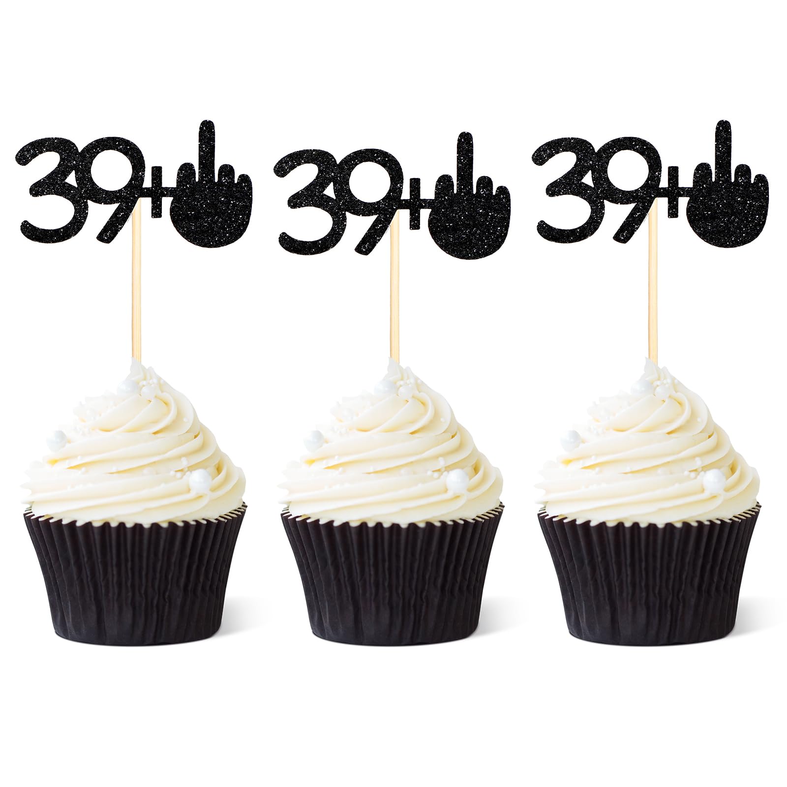 Snapklik.com : 24 Pieces 39 + 1 Cupcake Toppers Funny 40th Birthday ...