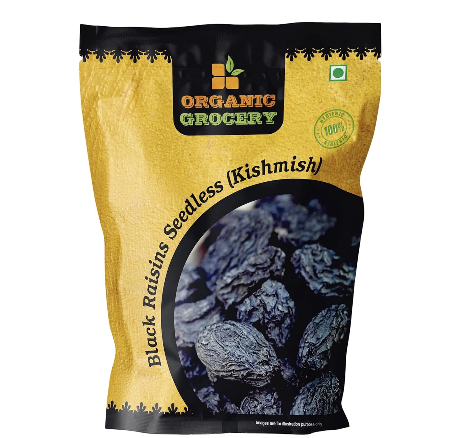 Organic Grocery Seedless Black Raisins 1kg|Dried Kishmish Without Seeds ...