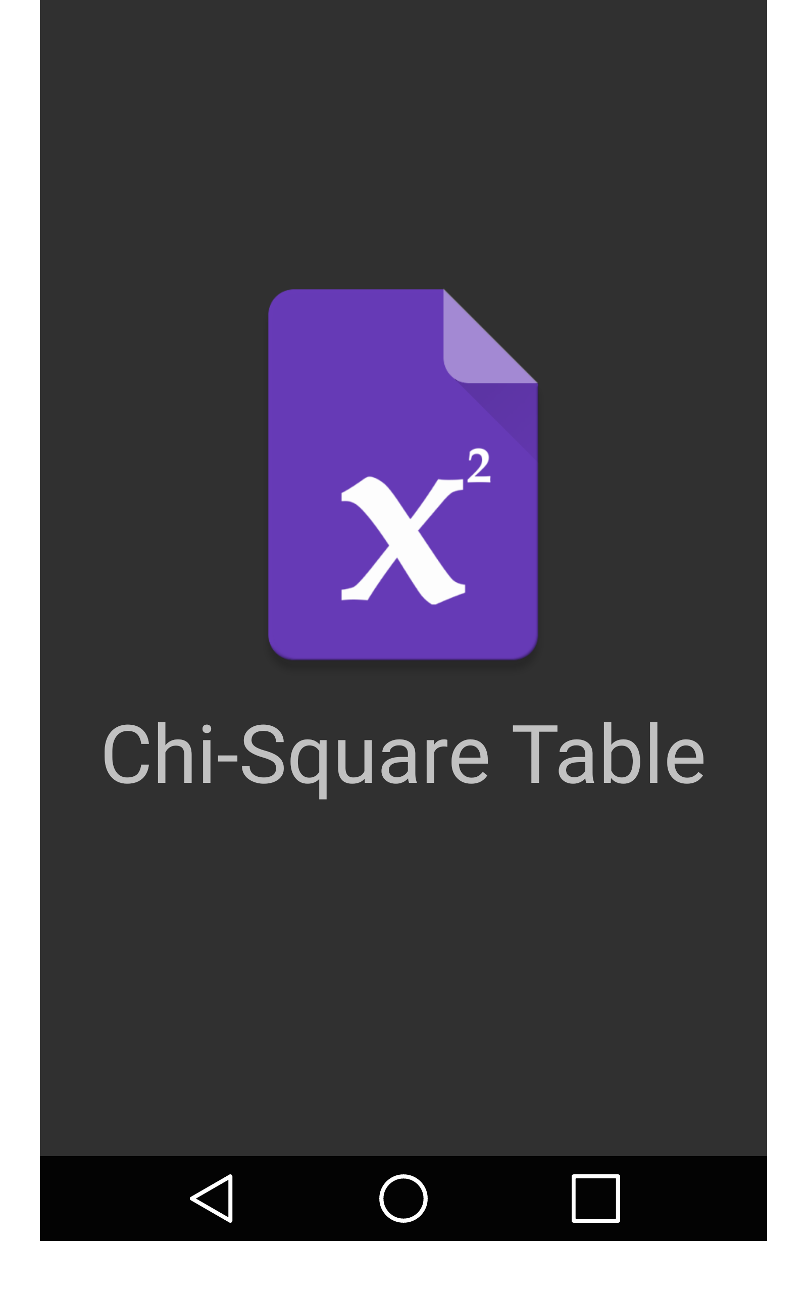 Chi-Square Table - App on Amazon Appstore