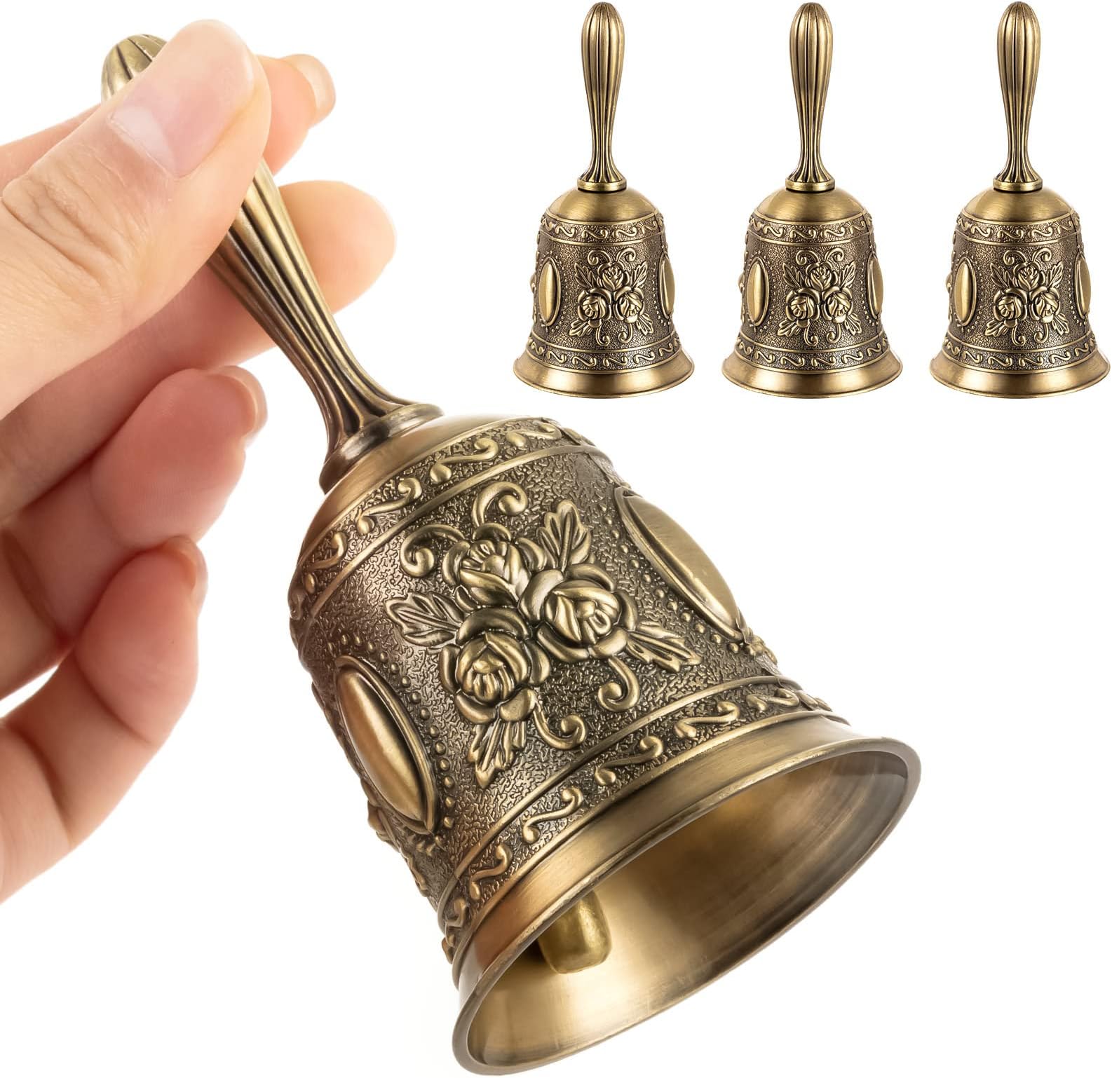 Amazon.com: 2 Pack Hand Bell, Loud Brass Hand Call Bell to Care for The ...