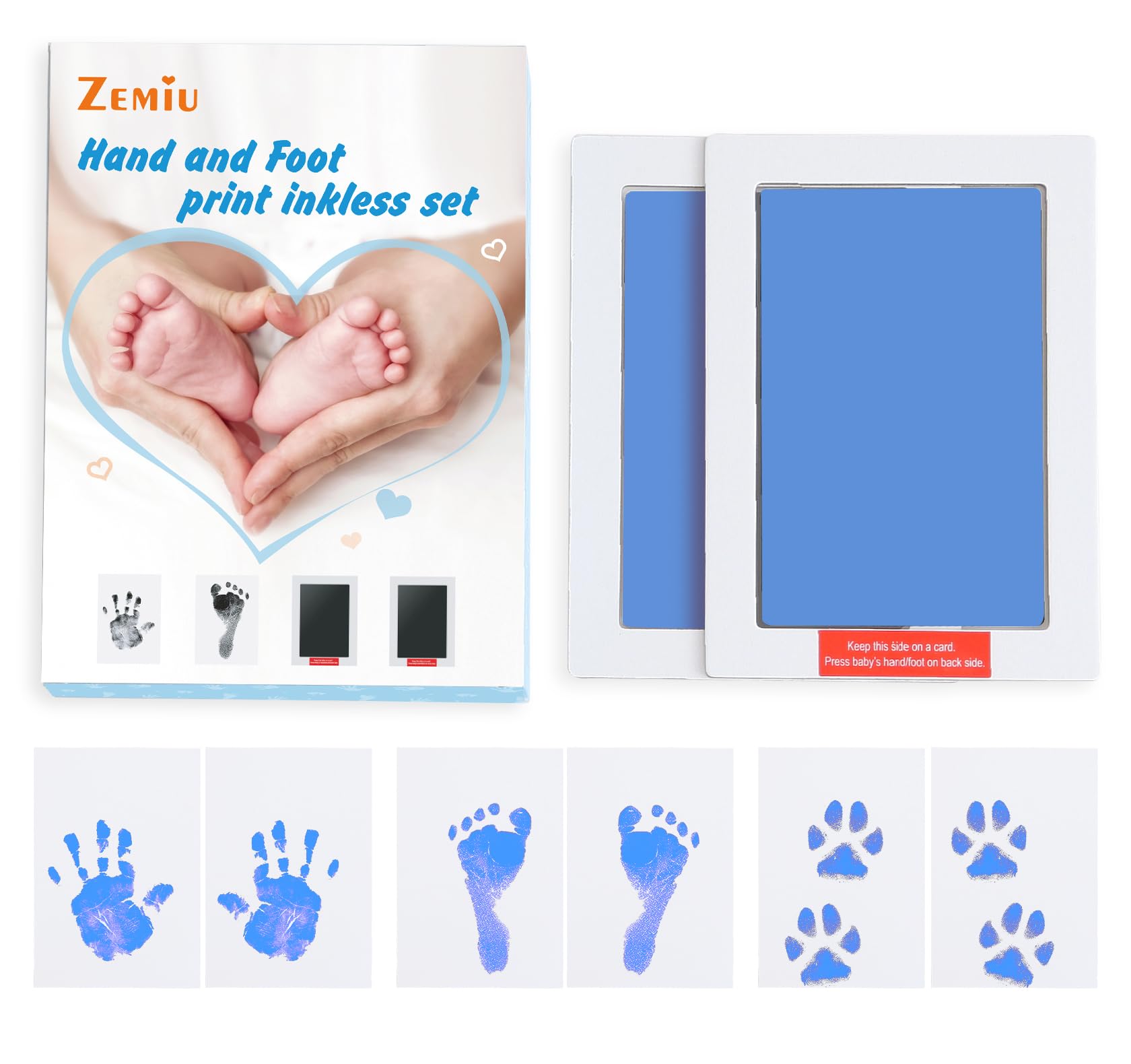 Baby Handprint And Footprint Xl Size Kit 2 Blue Baby | Desertcart Spain