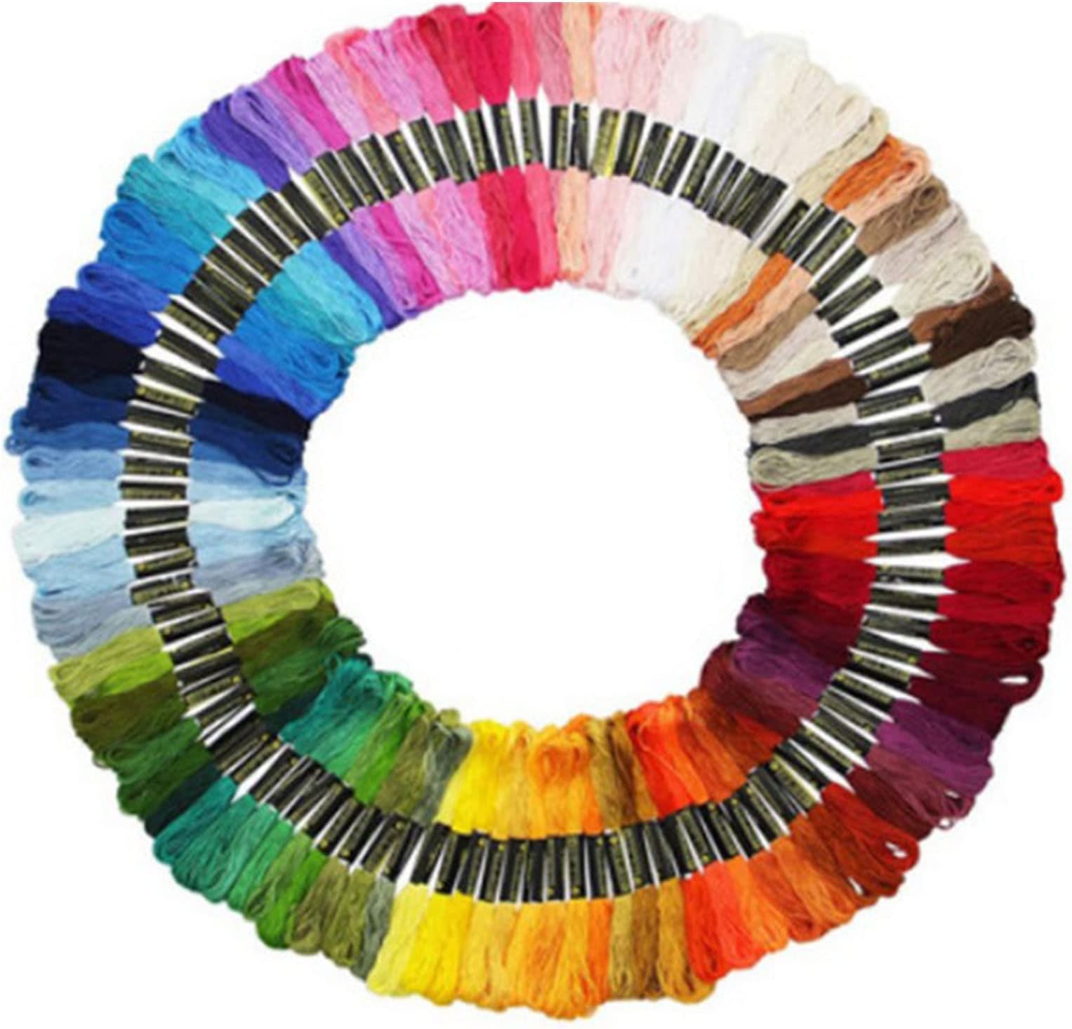 Amazon.com: Friendship Bracelet String 50 Skeins Rainbow Color ...