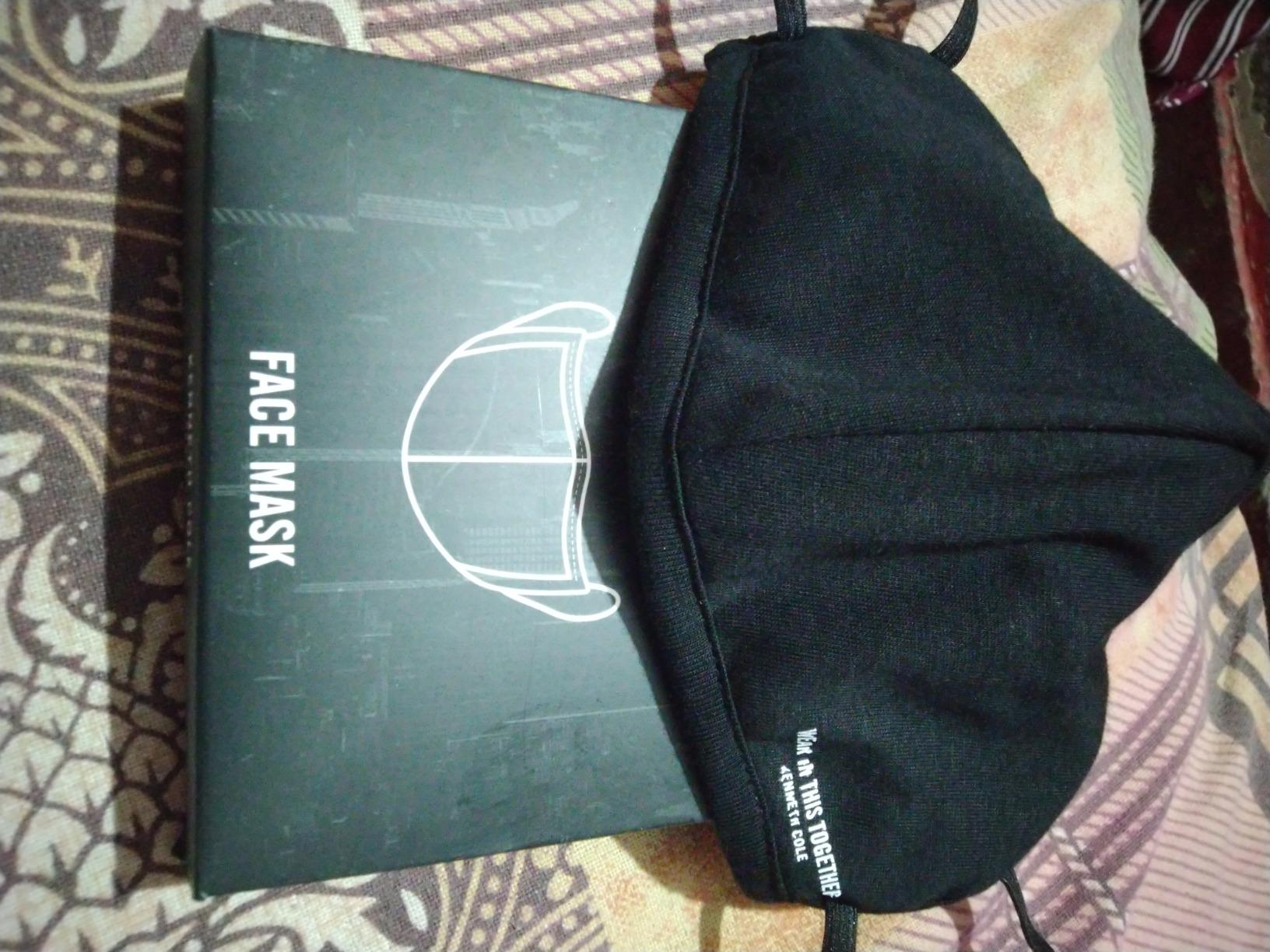 Kenneth Cole Cotton Reuseable Face Mask (Black, Without Valve, Pack of ...