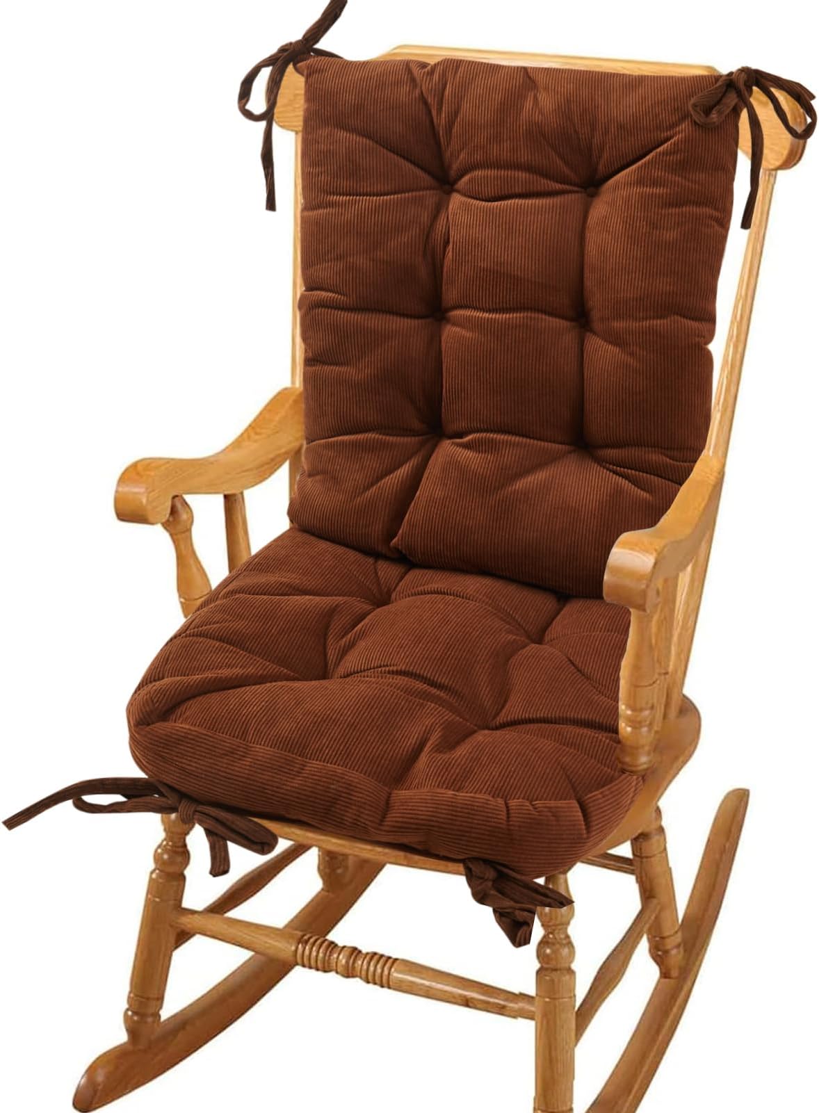 Amazon.com: TRENTON Gifts 2-Piece Padded Rocking Chair Cushion Set ...