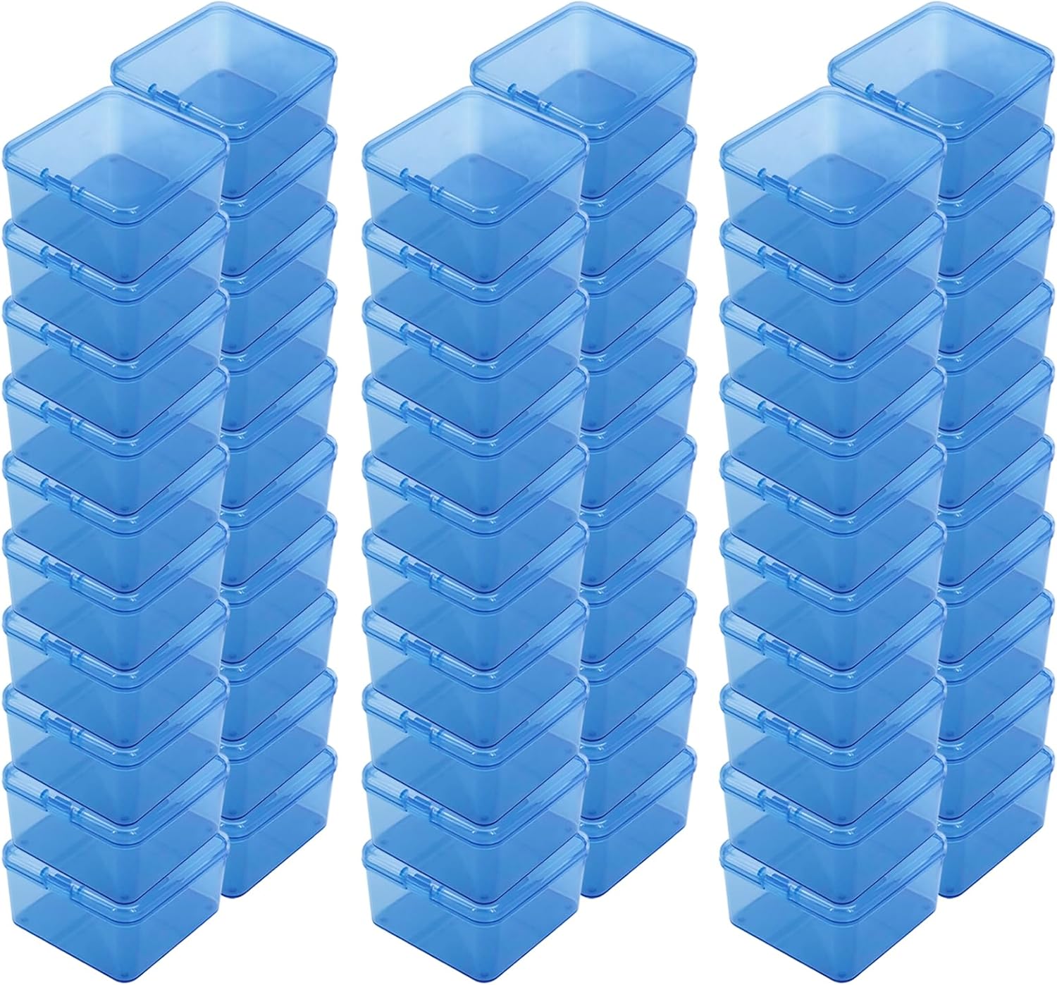 Amazon.com: LJY 60 Pieces Square Mini Plastic Storage Containers Box ...