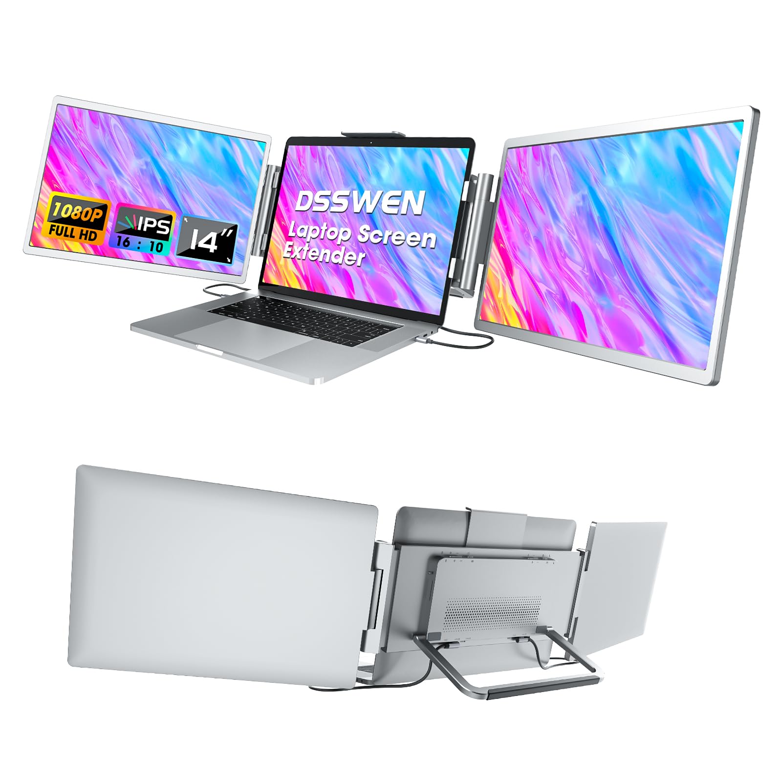 Snapklik.com : DSSWEN Laptop Screen Extender Monitor Portable: 14 ...