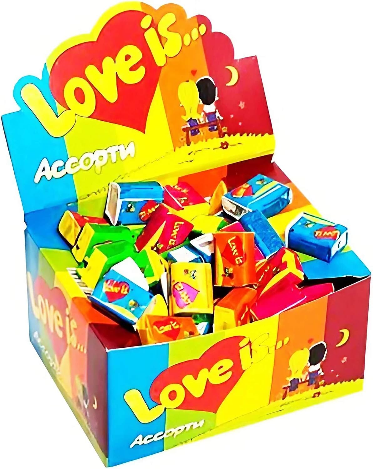 Love Is Chewing Gum Assorti Box of 100 : Amazon.co.uk: Grocery