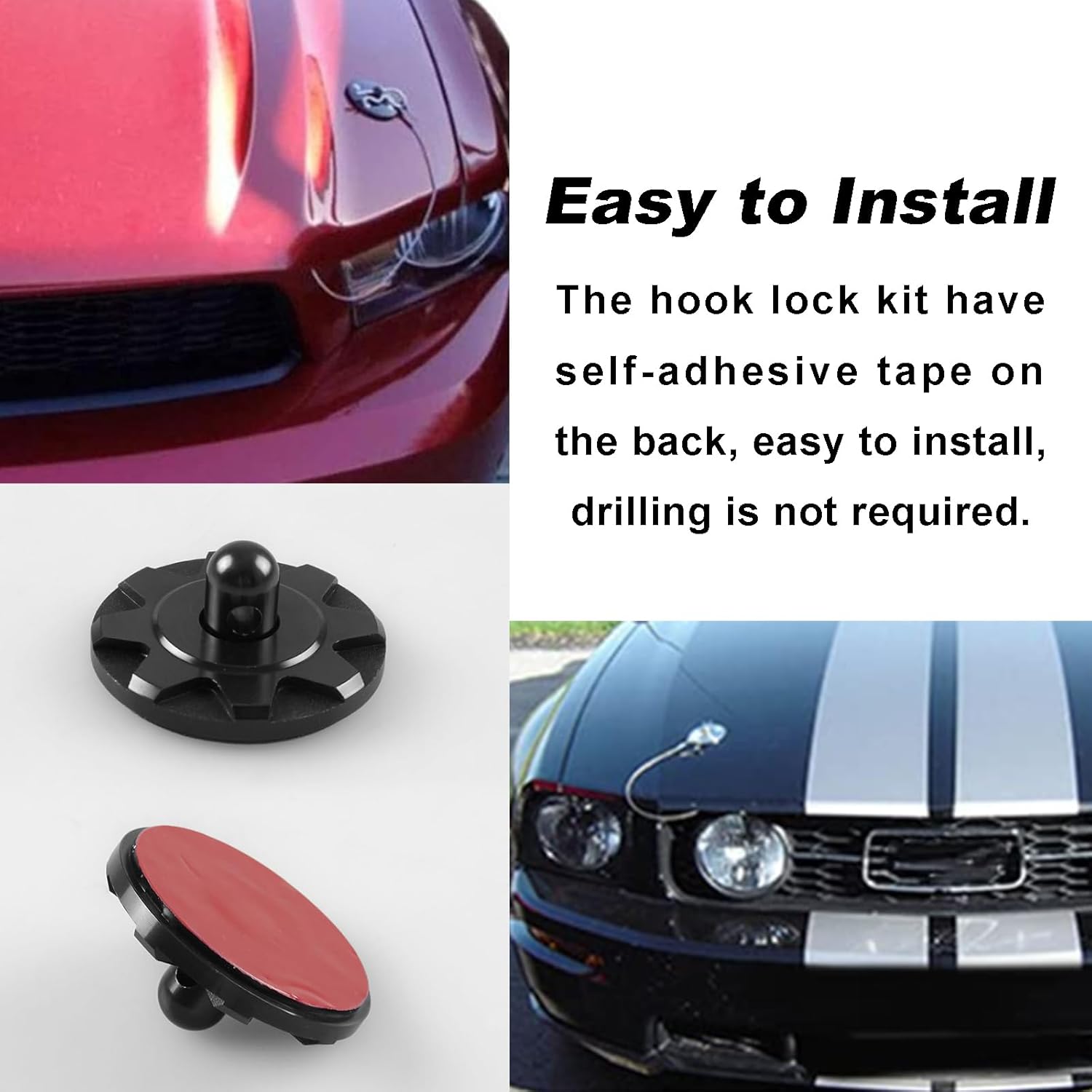 Universal CNC Aluminum Hood Lock Kit - Black Nepal | Ubuy