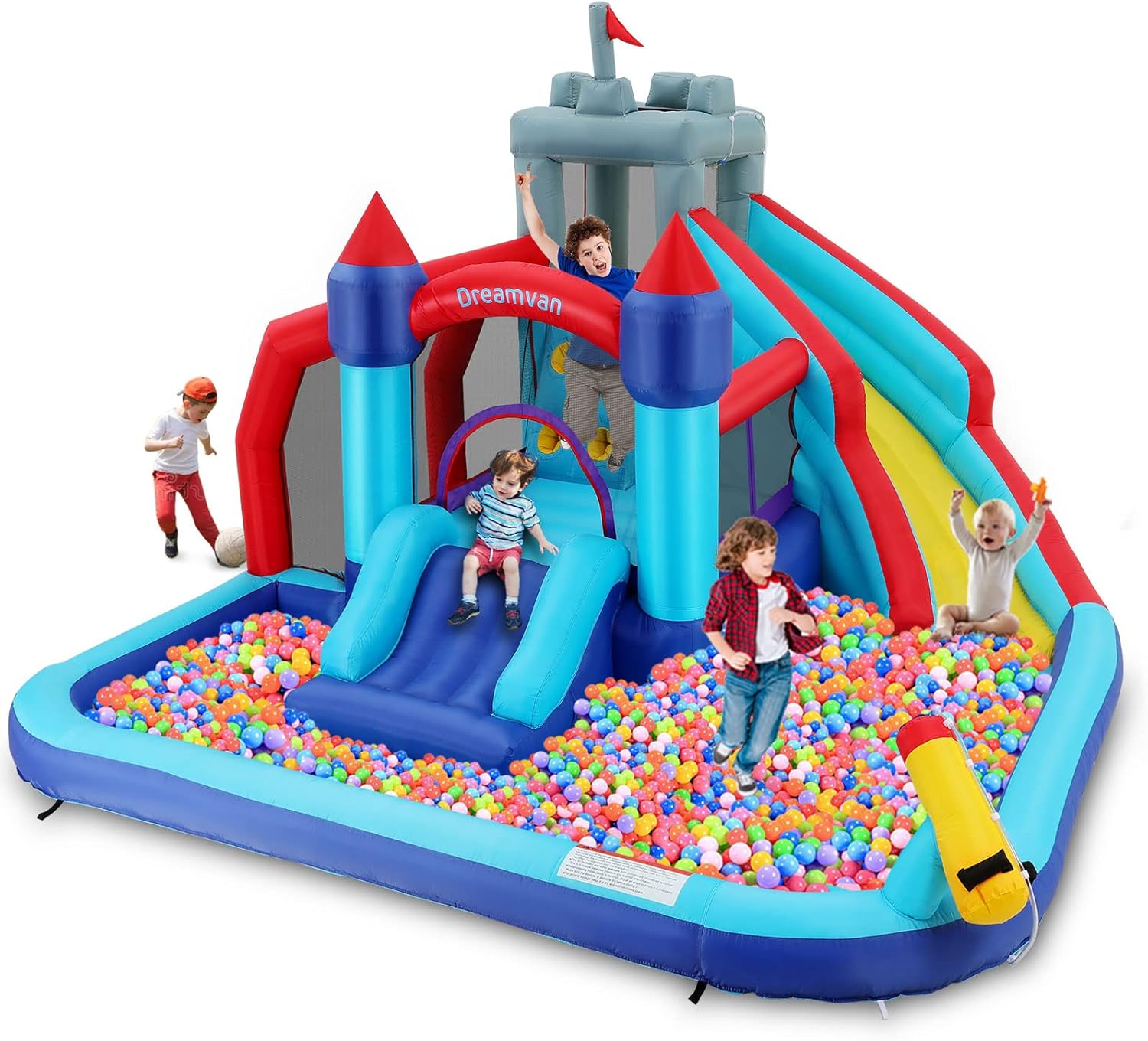 Amazon.com: HYPOAI Bounce House,Inflatable Bounce Castle Water Slides ...